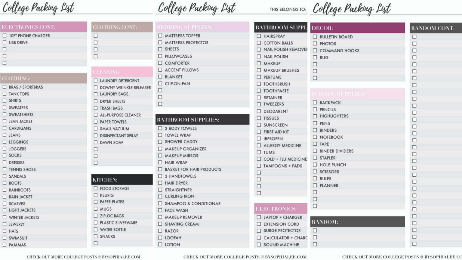 College Dorm Packing List: The Ultimate List of Dorm Room Essentials ...