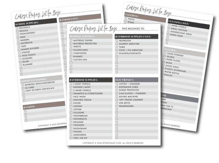 The Best College Packing List For Guys - By Sophia Lee