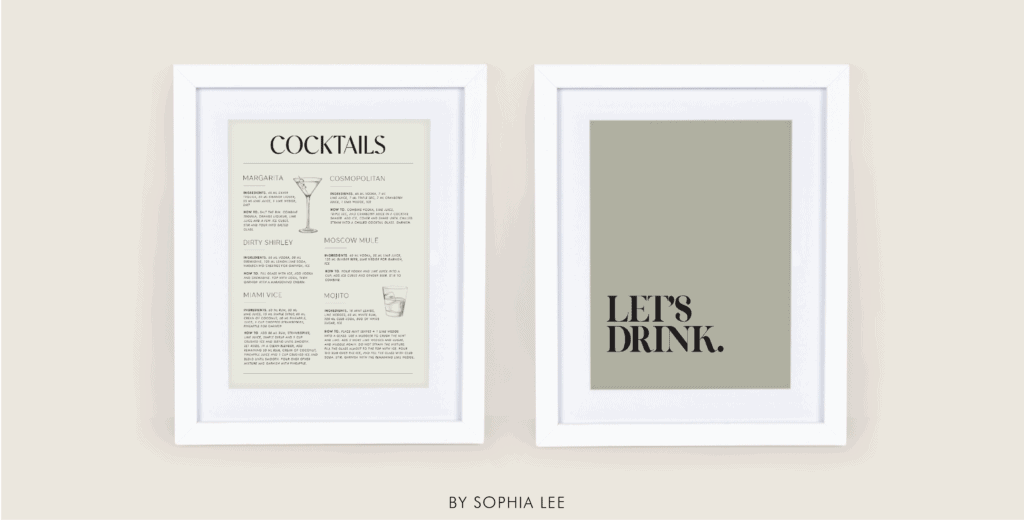 BAR CART ART | 6 Free Bar Cart Printables We’re Obsessing Over - By ...