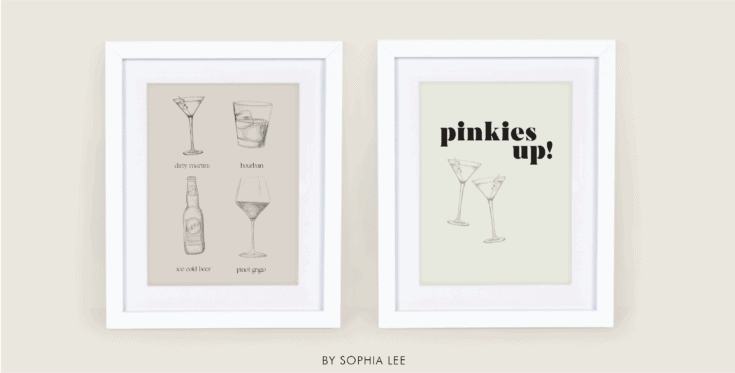 BAR CART ART | 6 Free Bar Cart Printables We’re Obsessing Over - By ...