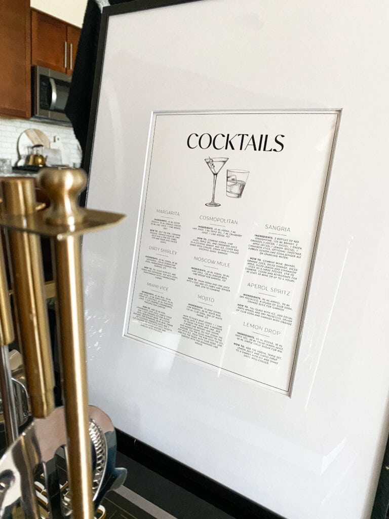 BAR CART ART | 6 Free Bar Cart Printables We’re Obsessing Over - By ...