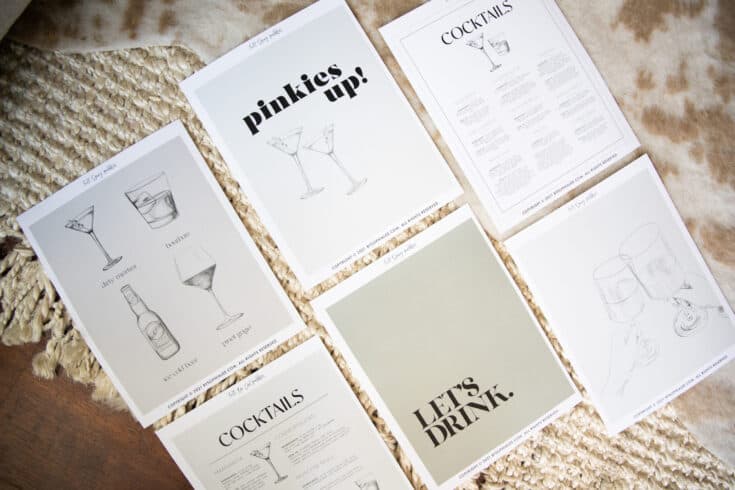 BAR CART ART | 6 Free Bar Cart Printables We’re Obsessing Over - By ...