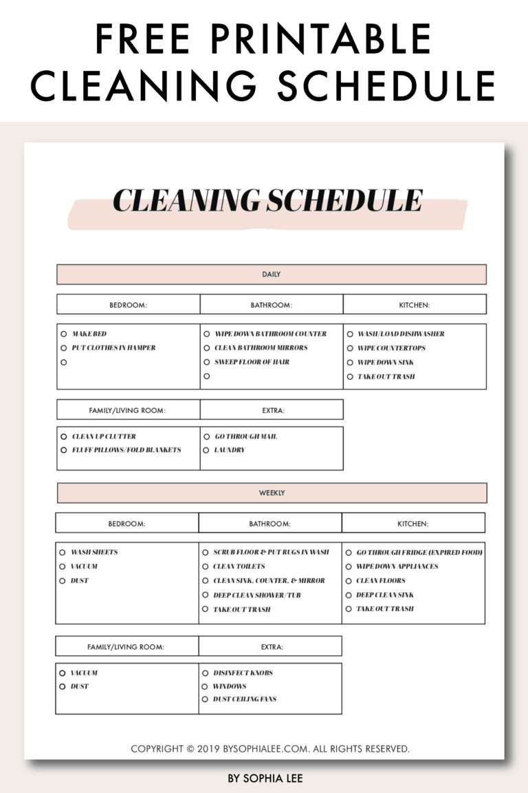 13 Free Organization Printables That Will Change Your Life - By Sophia Lee