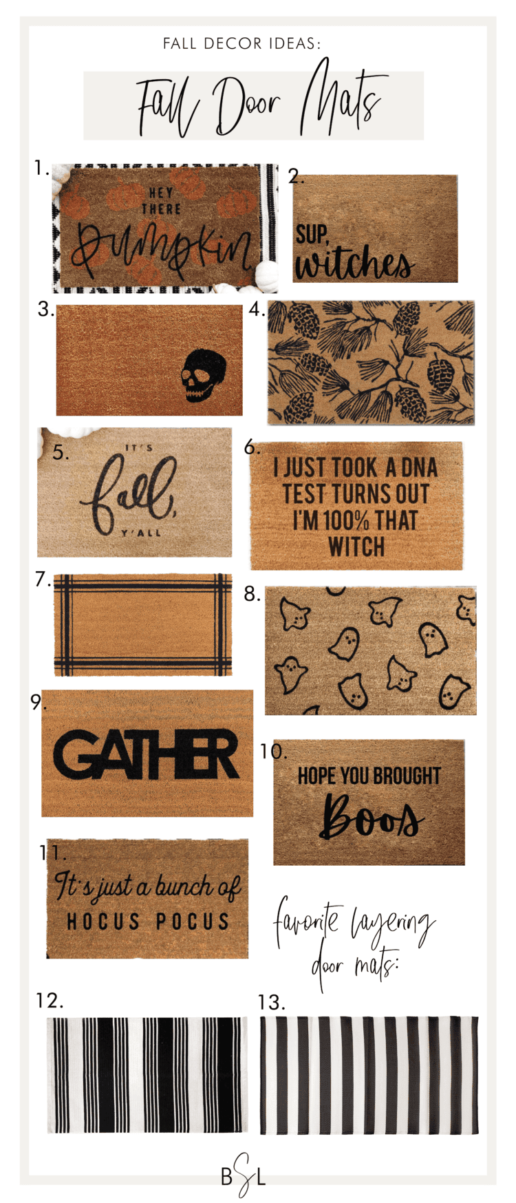10+ Fall Door Mats We Are Loving For This Year (+ how to DIY a fall ...
