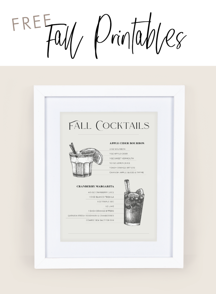 12 *Free* Fall Printables to Get Your Home Ready for Fall - By Sophia Lee