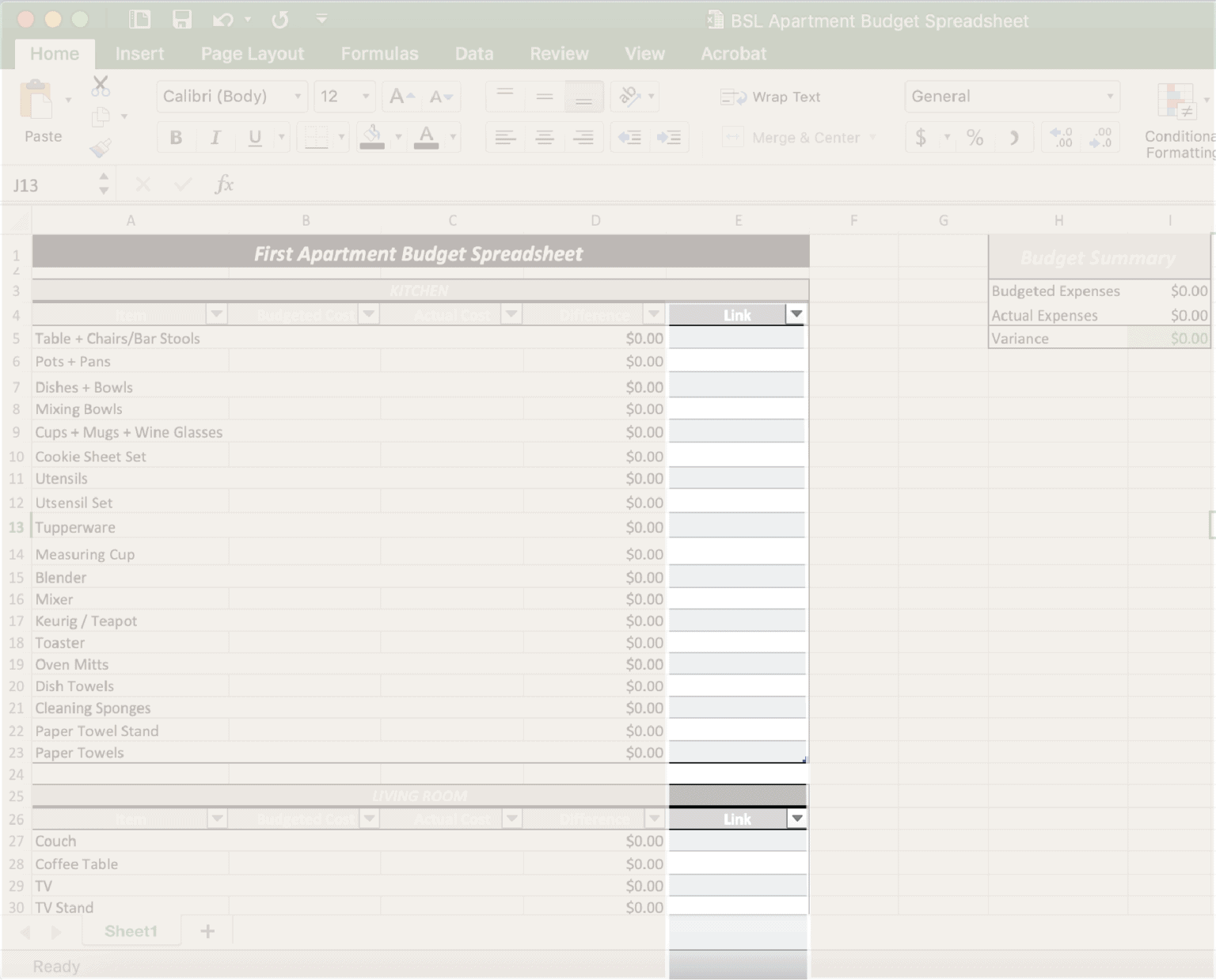 This First Apartment Budget Worksheet Will Make Your Move SO Much ...