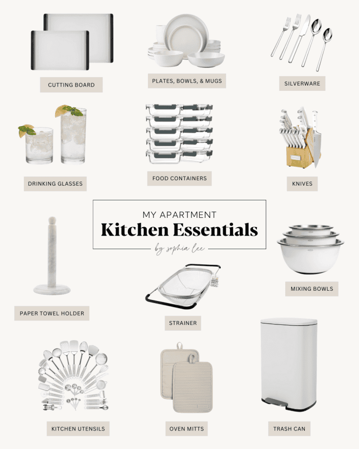 The First Apartment Checklist (with *ONLY Apartment Essentials)