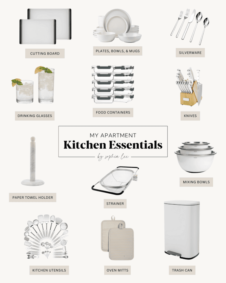 The First Apartment Checklist (with *ONLY Apartment Essentials)