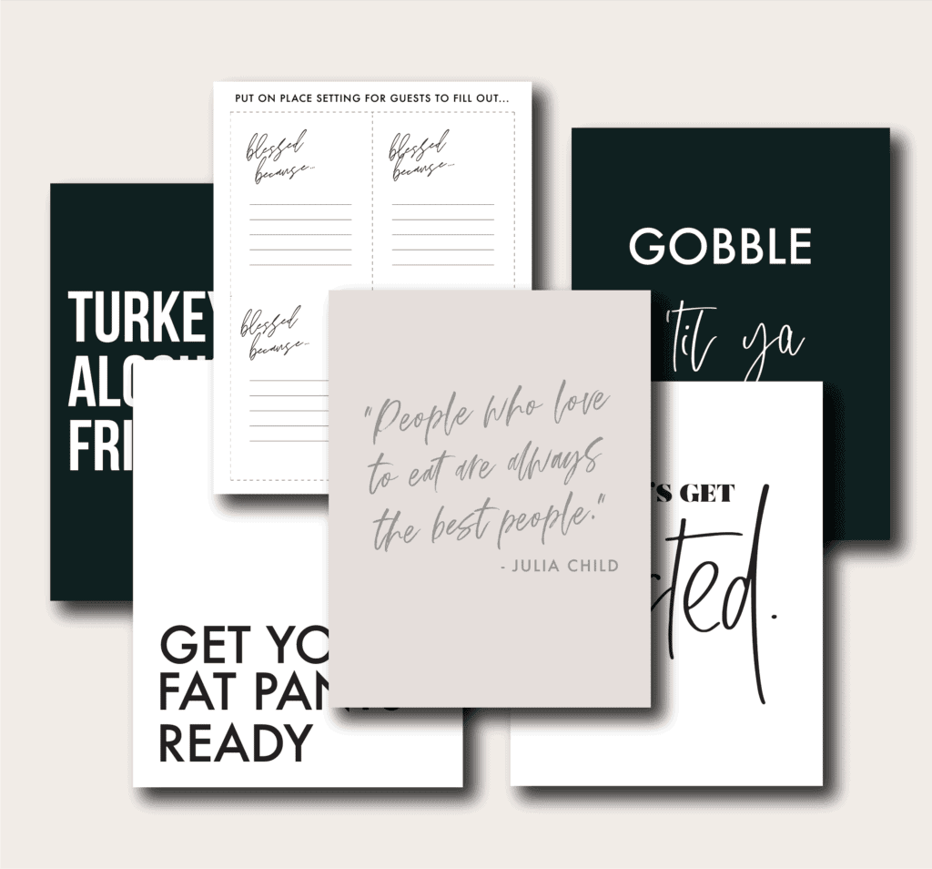 Friendsgiving Printables - By Sophia Lee