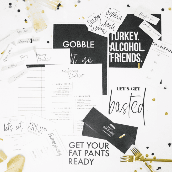 Friendsgiving Printables - By Sophia Lee