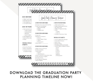GRADUATION PARTY PLANNING TIMELINE - By Sophia Lee