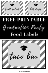 Free Printable Graduation Party Food Labels - By Sophia Lee