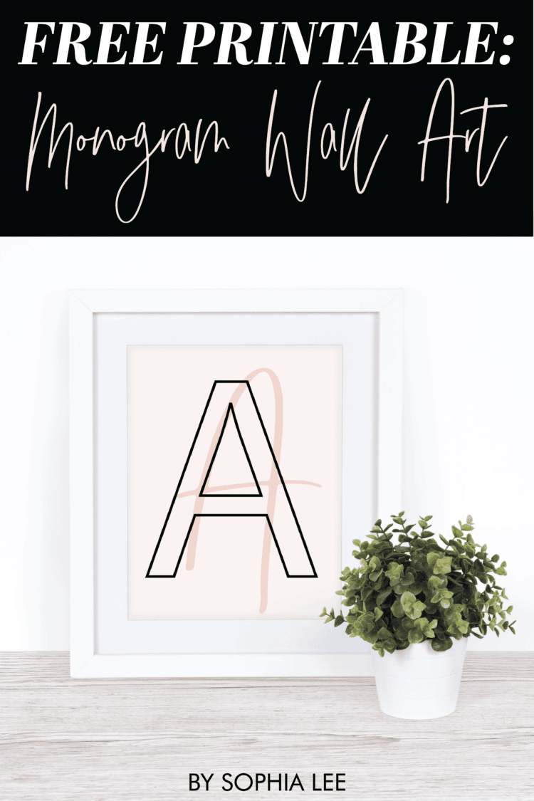 Best FREE Printable Monogram Wallpaper - By Sophia Lee
