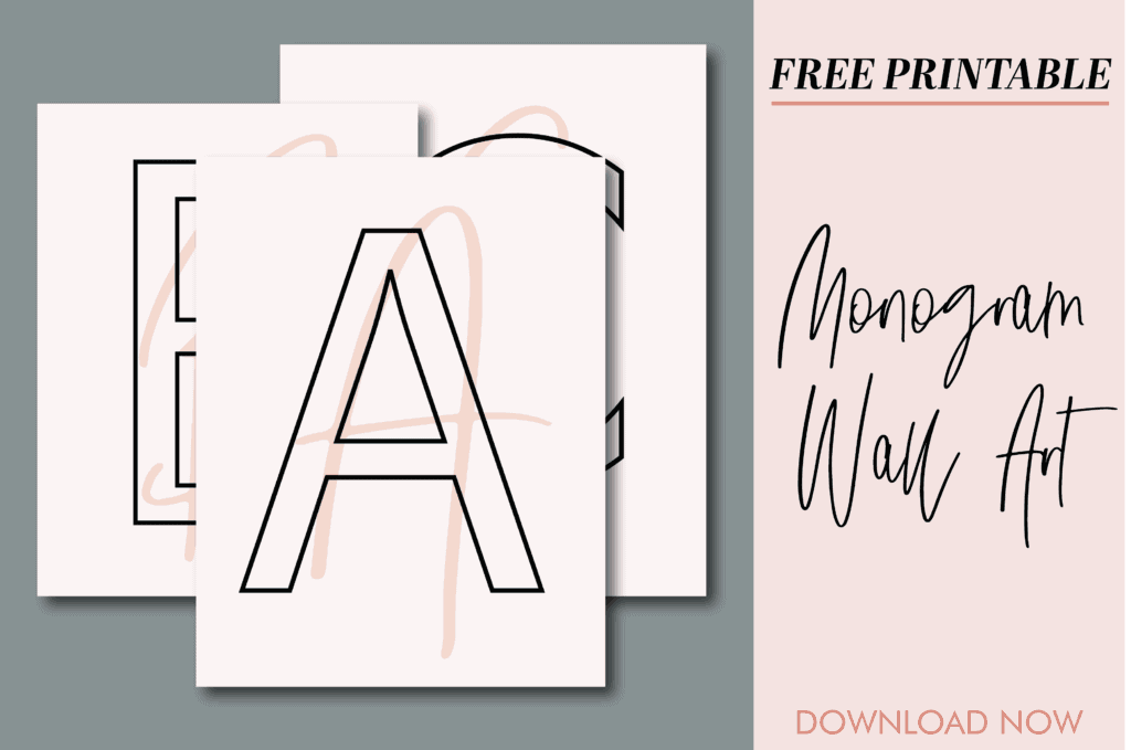 Best FREE Printable Monogram Wallpaper - By Sophia Lee