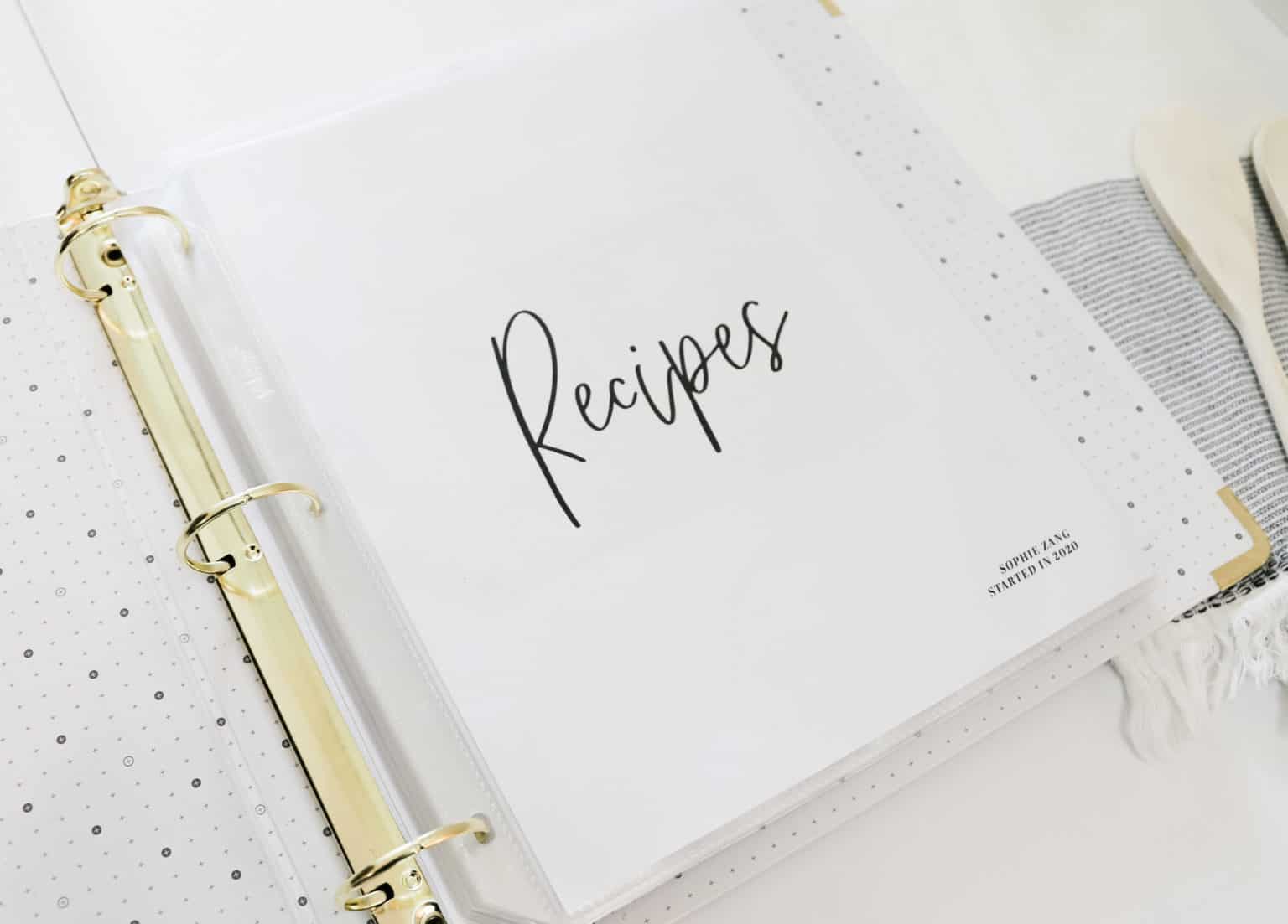 Recipe Organizer | Exactly How To Organize Recipes Using a Binder - By ...