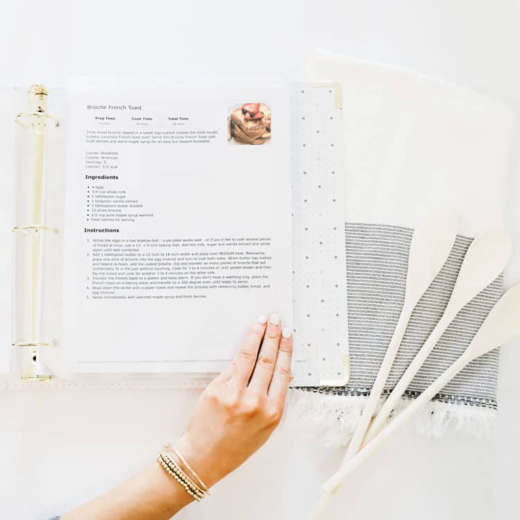 Recipe Organizer | Exactly How To Organize Recipes Using a Binder - By ...
