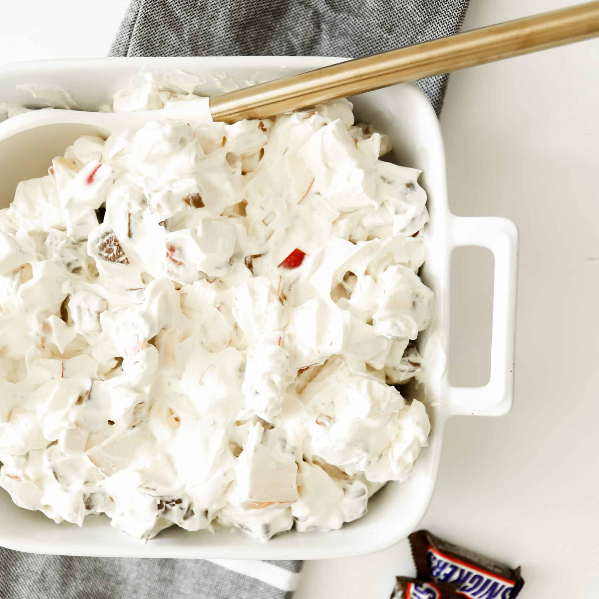 The Easiest (and BEST) Snickers Salad Recipe - By Sophia Lee